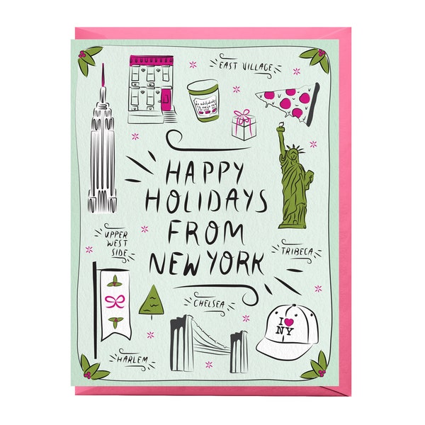 New York Christmas Card - Etsy
