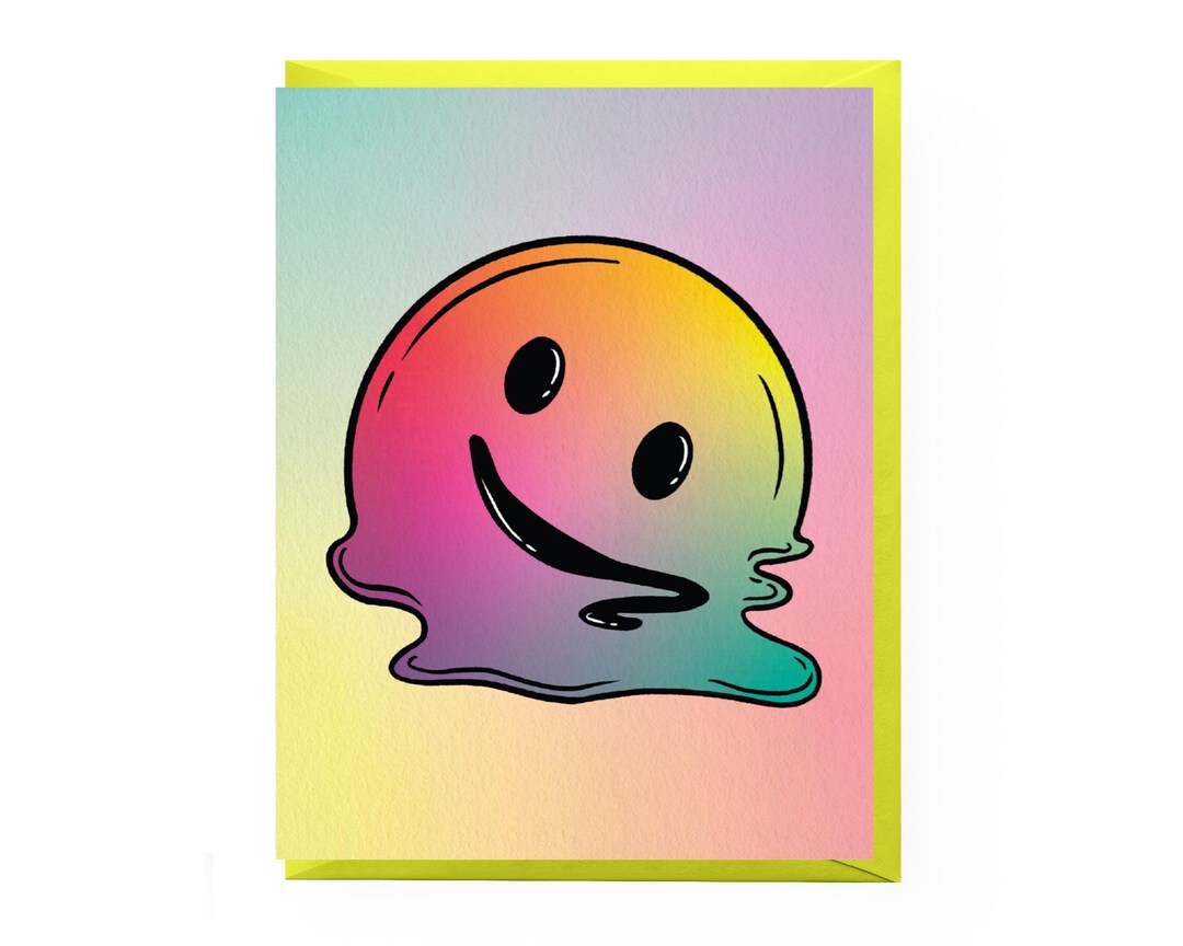 Melting Smile Greeting Card | Funny Sympathy Card, Break-up Card ...