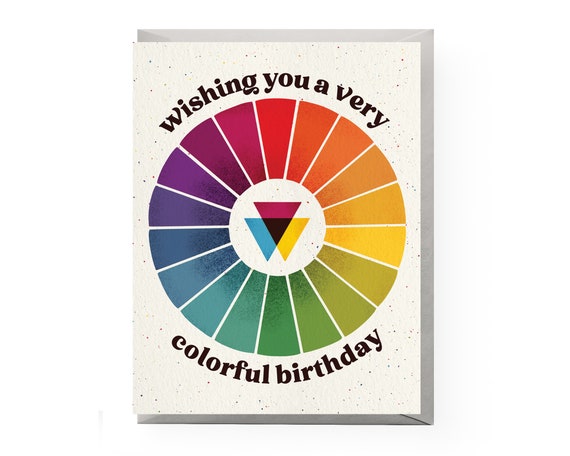 Color Wheel Birthday Card Artist Birthday Card Designer - Etsy