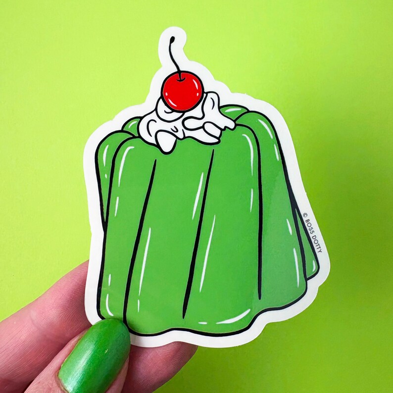 Retro Jello Mold Clear Sticker - Etsy