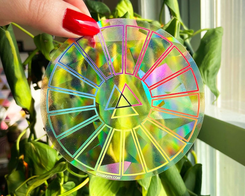 Color Wheel Rainbow Suncatcher Decal | Suncatcher Sticker, Rainbow ...