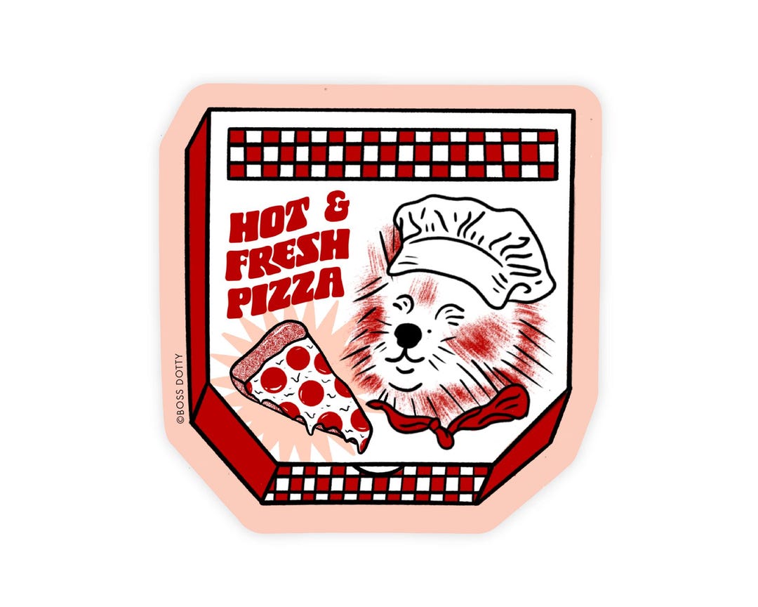Pizza Box Sticker | Raccoon Vinyl Sticker | Gift for Foodie - Etsy