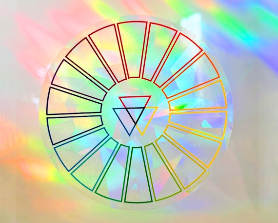 Color Wheel Rainbow Suncatcher Decal Suncatcher Sticker | Etsy