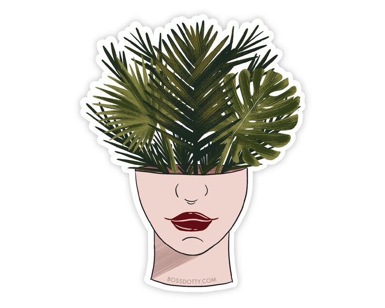Plant Head Sticker - Etsy