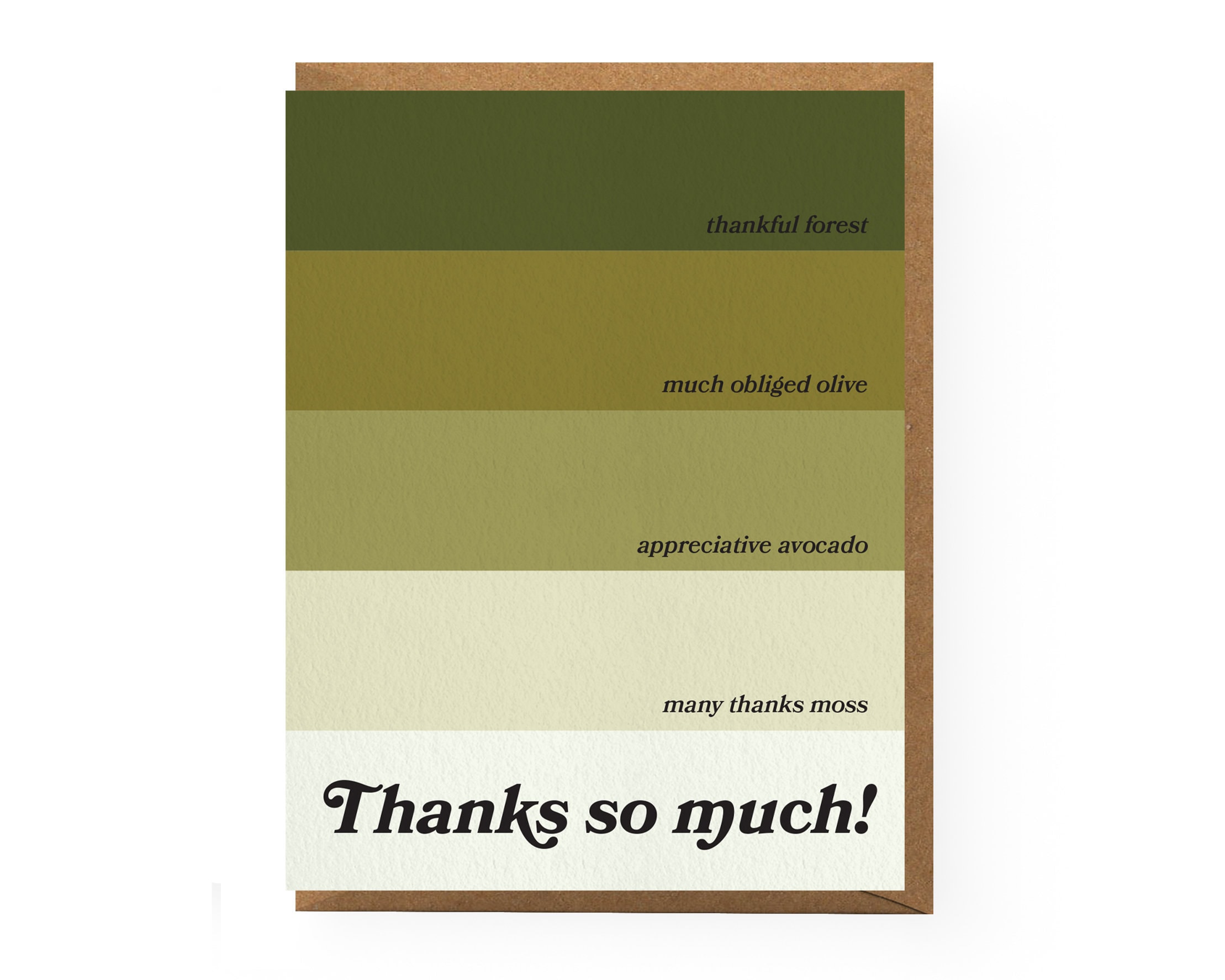 Paint Chip Thank You Card | Artist Thank You Card, Designer Thank You ...