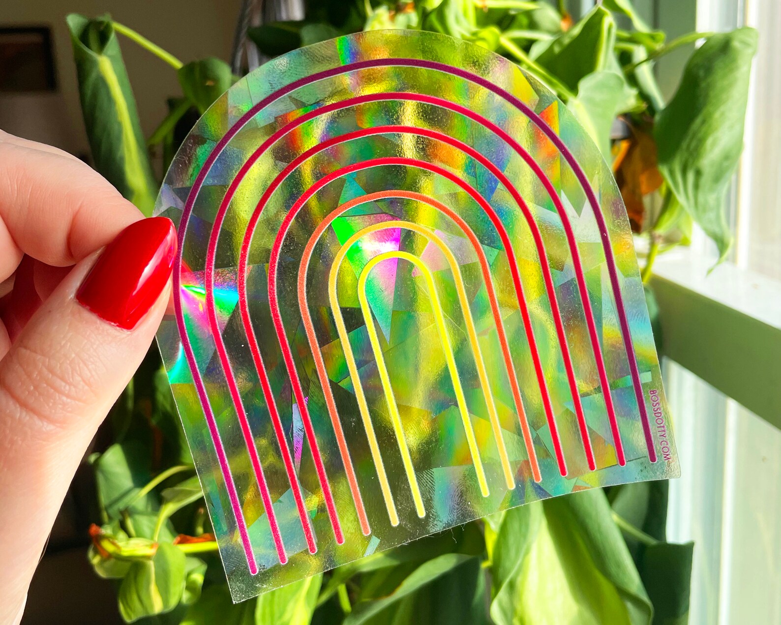 Retro Rainbow Suncatcher Decal Suncatcher Sticker Rainbow - Etsy