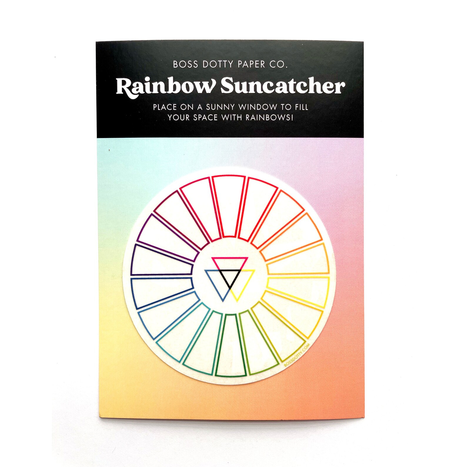 Color Wheel Rainbow Suncatcher Decal | Suncatcher Sticker, Rainbow ...
