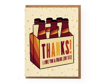 Beer Thank You Card | Etsy