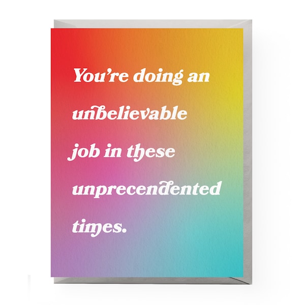 Difficult Times Greeting Card - Etsy