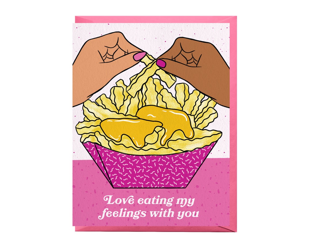 Emotional Eaters Friendship Card | Food Friendship Card, Food Love Card ...