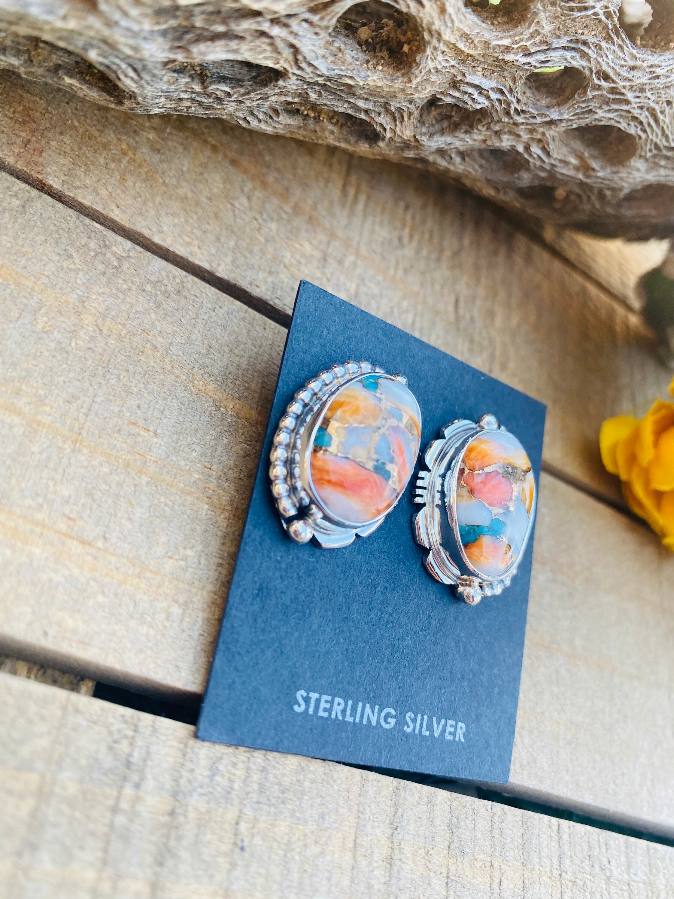 Native American Navajo Multi Stone and Sterling Silver Dangle | Etsy