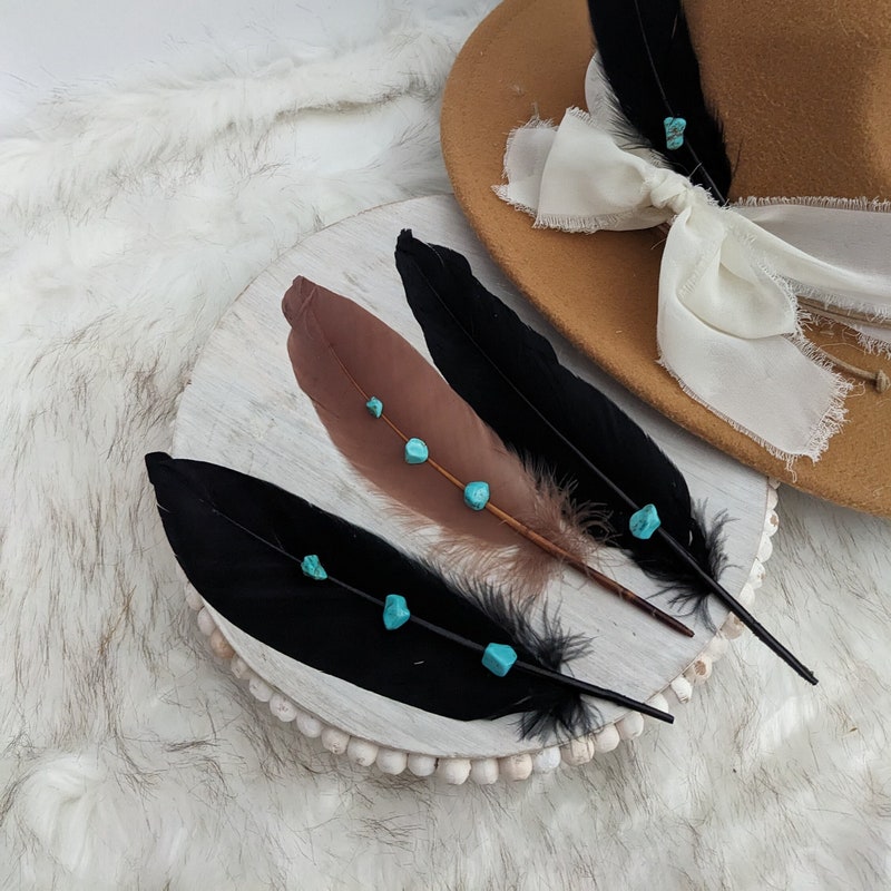 Hat With Feathers - Etsy