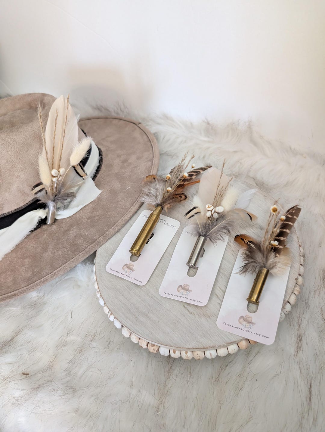 Upcycled Casing Hat Pins With Feathers Dried Flowers and Lavender. Hat ...