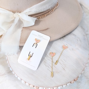 Pink Cowboy Hat Pins! Cowgirl Western Hat Pins. Cross, Heart or Hexagon ...