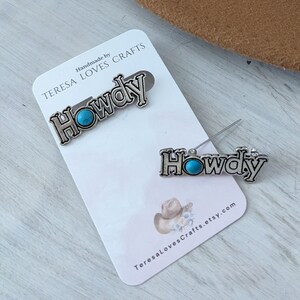 Cowgirl "howdy" Hat Pins. Hat Pin Brooch for Your Hat. Pin to Shirt ...