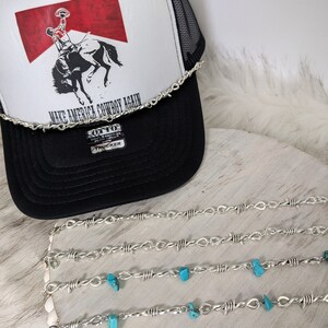 Cowboy Barbed Wire Trucker Hat Chains / Hat Charm/hat Chains/trucker ...
