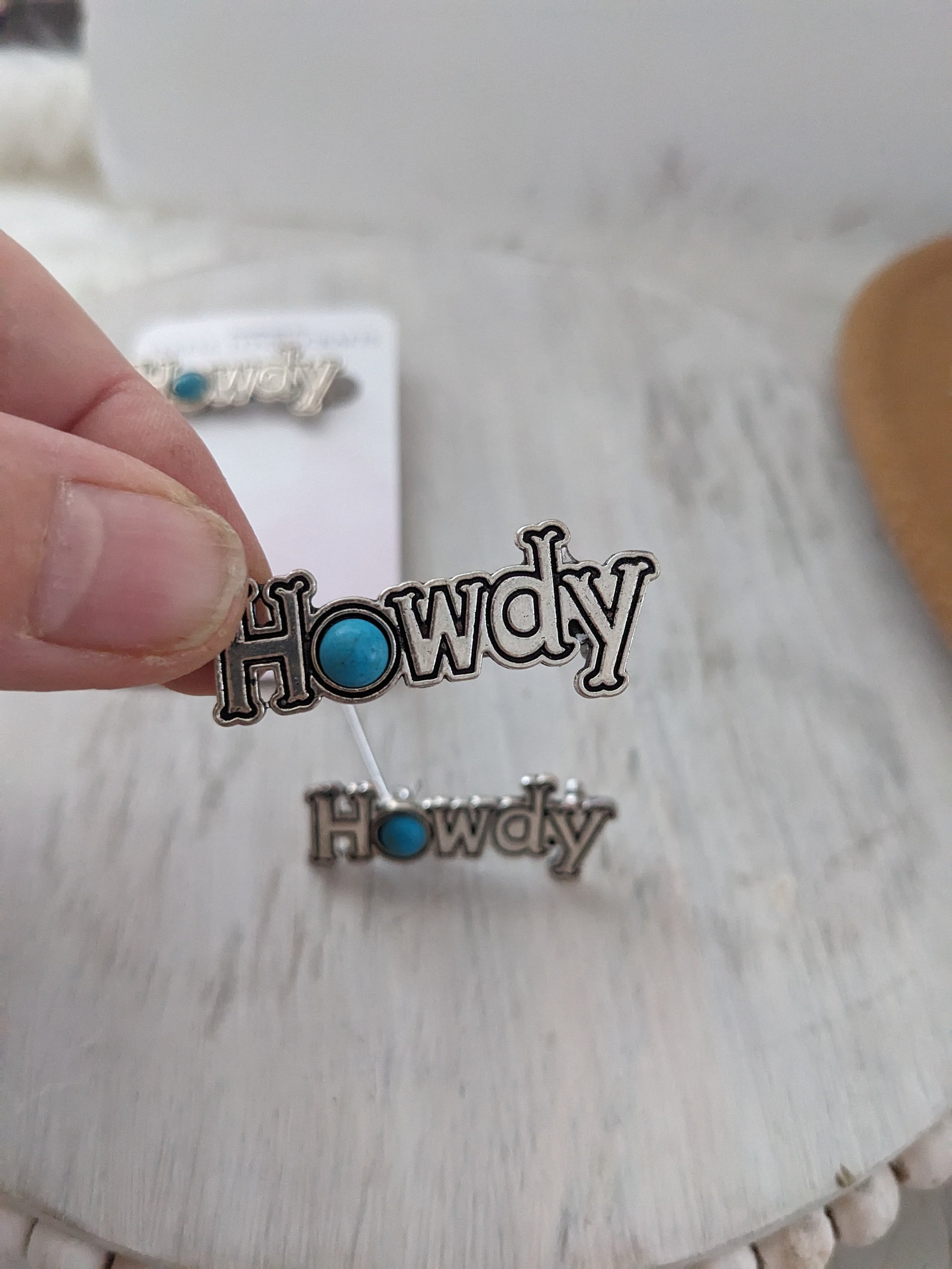 Cowgirl "howdy" Hat Pins. Hat Pin Brooch for Your Hat. Pin to Shirt ...