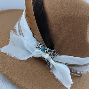 Cowgirl "howdy" Hat Pins. Hat Pin Brooch for Your Hat. Pin to Shirt ...