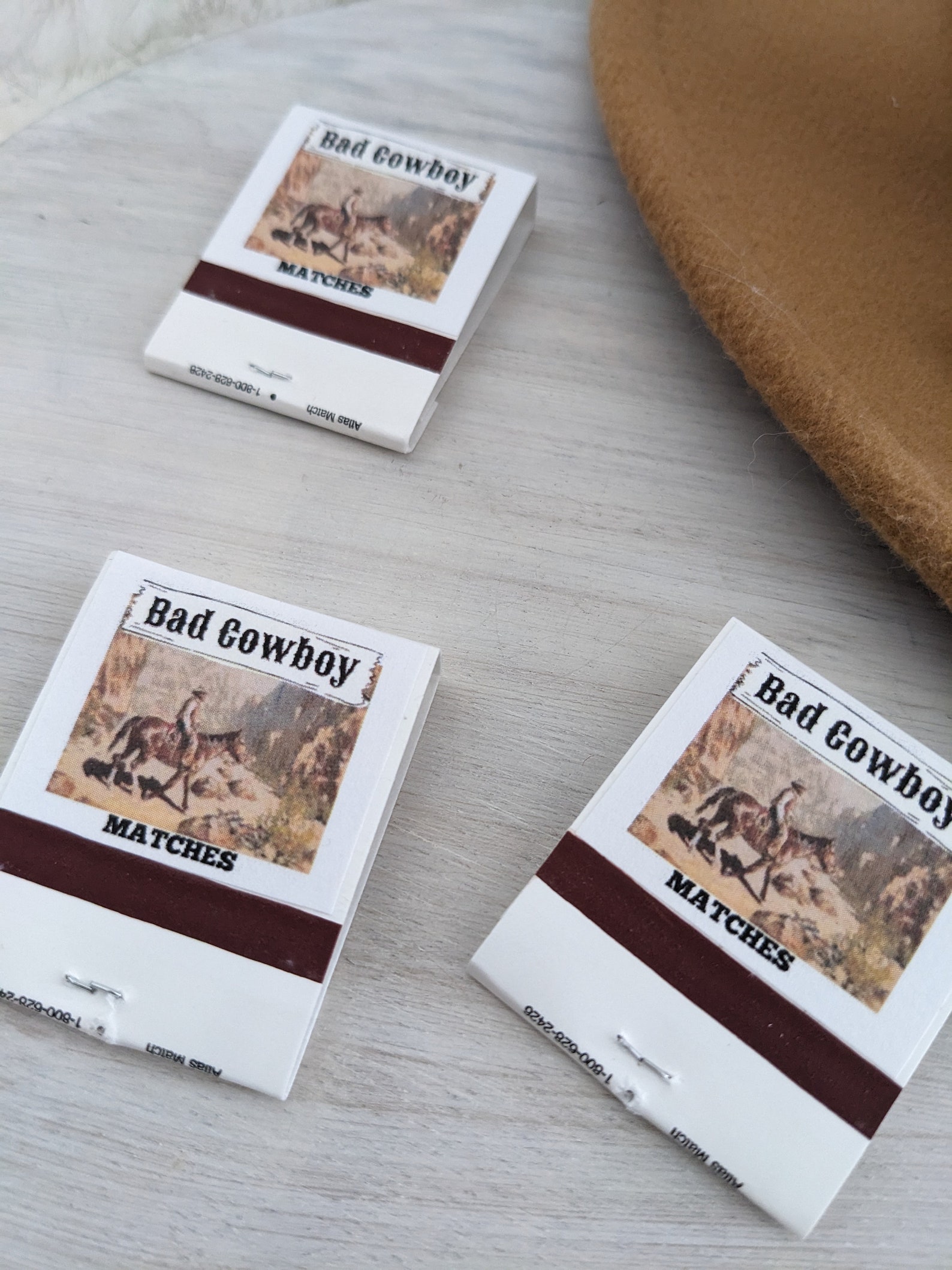 Hat Band Matchbook. Hat Band Accessory. Cowboy Matchbook for Hat ...