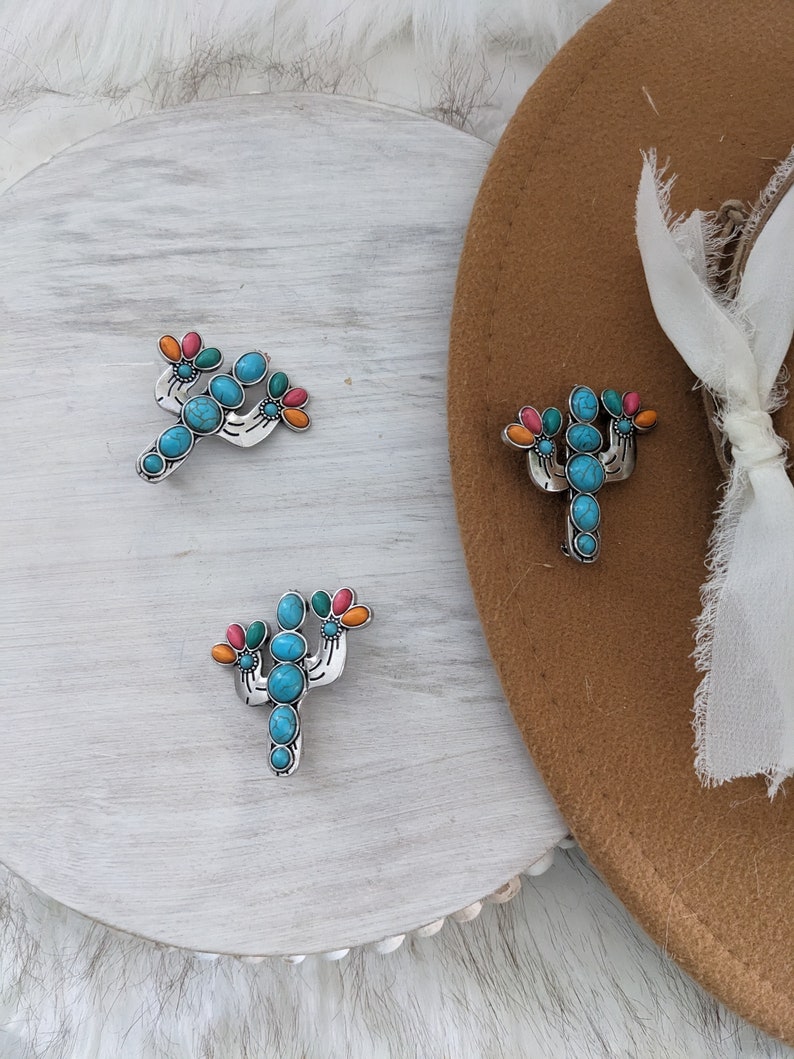 Cowboy Prickly Pear Cactus Brooch Hat Pin! Update Your Favorite Western ...