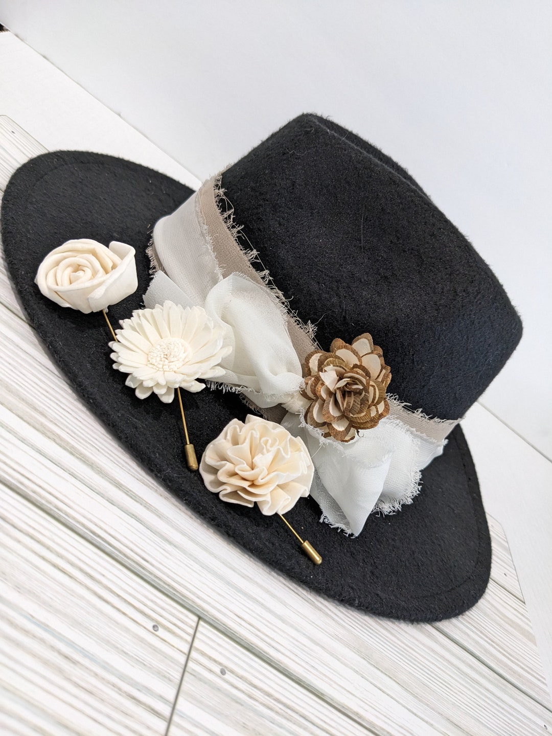 Sola Wood Flower Hat Pins. Hat Accessory/western Brooch/hat Pin/hat ...