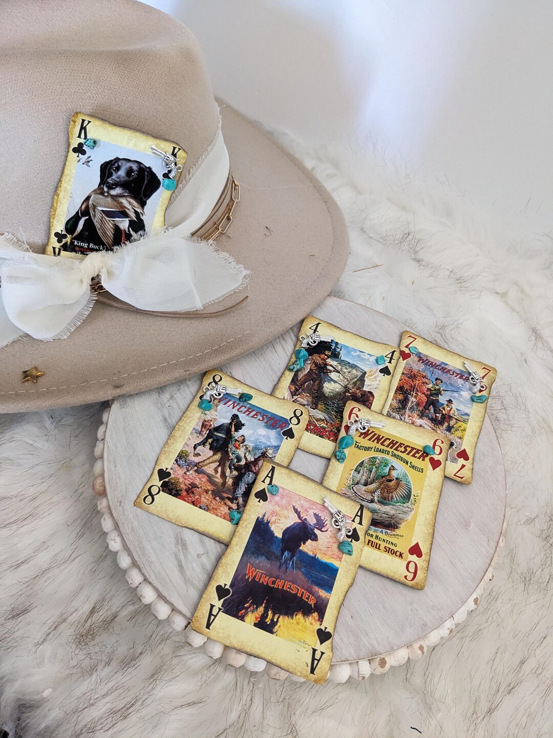 Wild Cowboy Playing Card With Turquoise Stone Accents. Cowboy Card for ...
