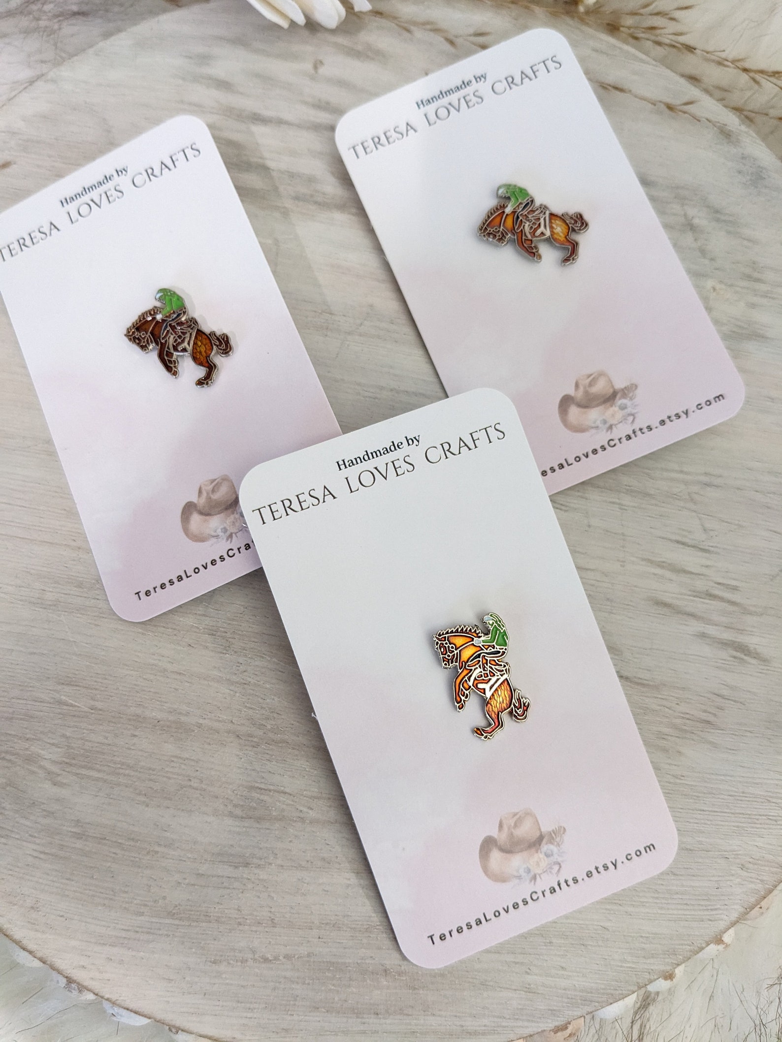 Bronco Rider Hat Pins. Cowboy Tack Pin. Update Your Favorite Western ...