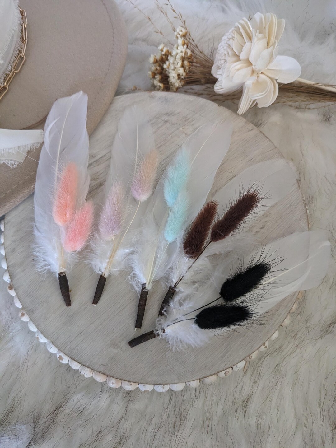 Custom Hat Feathers With a Pop of Color! Hat Band Accessory. Custom ...