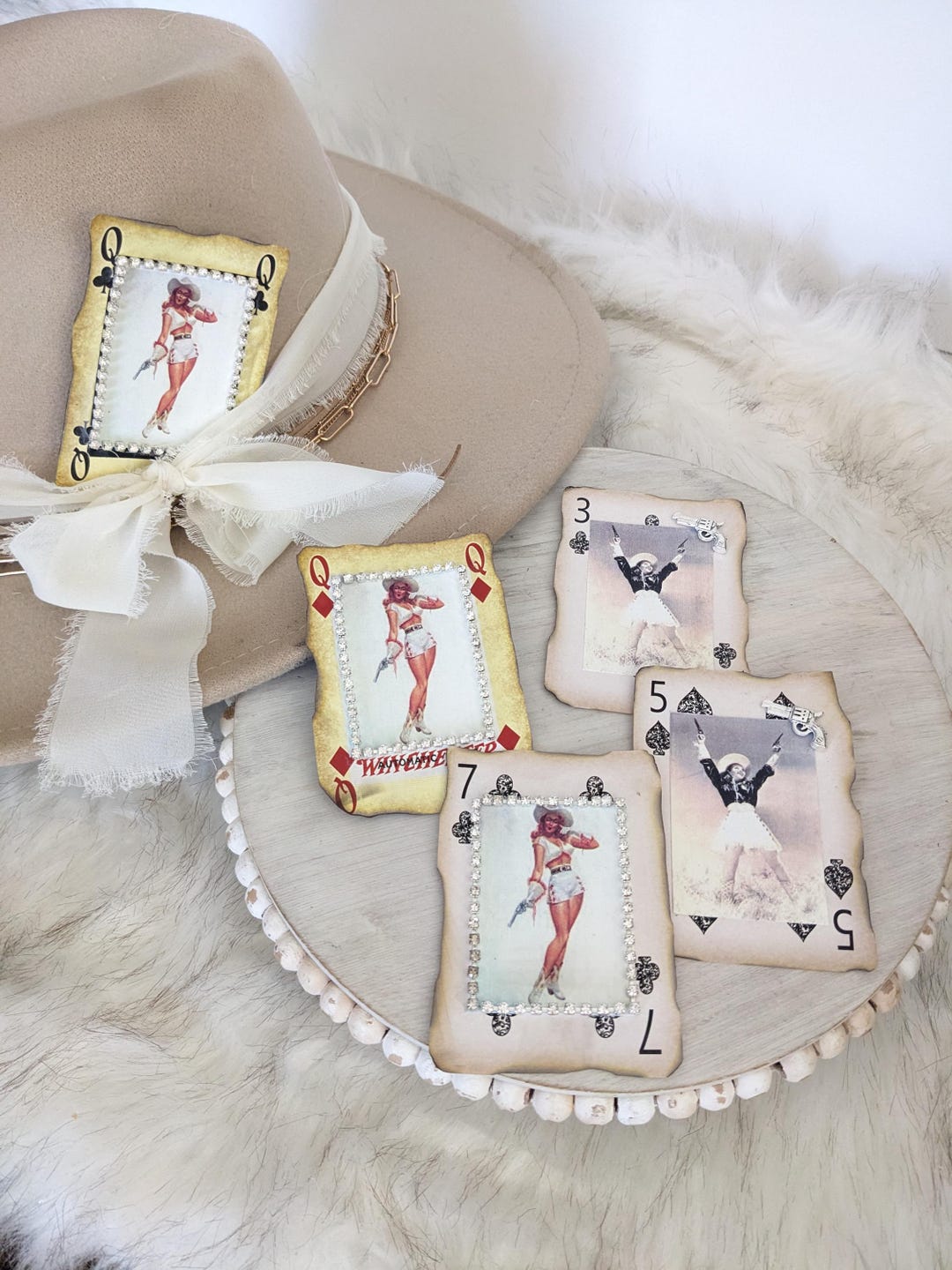 Cowgirl Playing Card to Stick in Your Hat. Cowboy Card for Hat ...