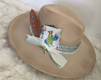 God Bless Cowgirls Wide Brim Fedora Hat/ Country Concert Hat/ Cowgirl Hat/ Custom Hat - Etsy