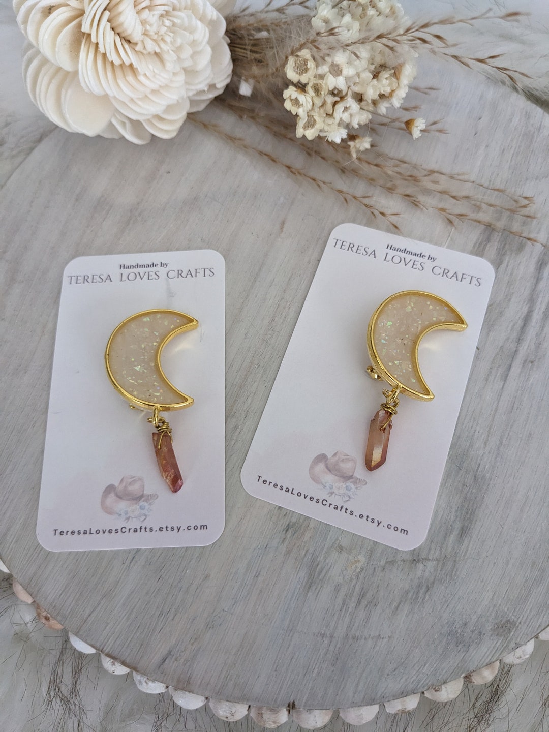 Moon and Quartz HAT PIN! Pin to Your Favorite Western Hat. Pin to Shirt ...