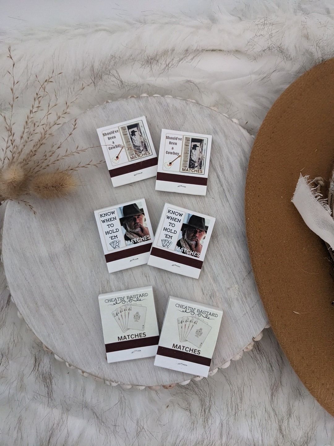 Cowboy Hat Band Matchbook. Cowboy Matchbooks for Your Hat / Hat Band ...