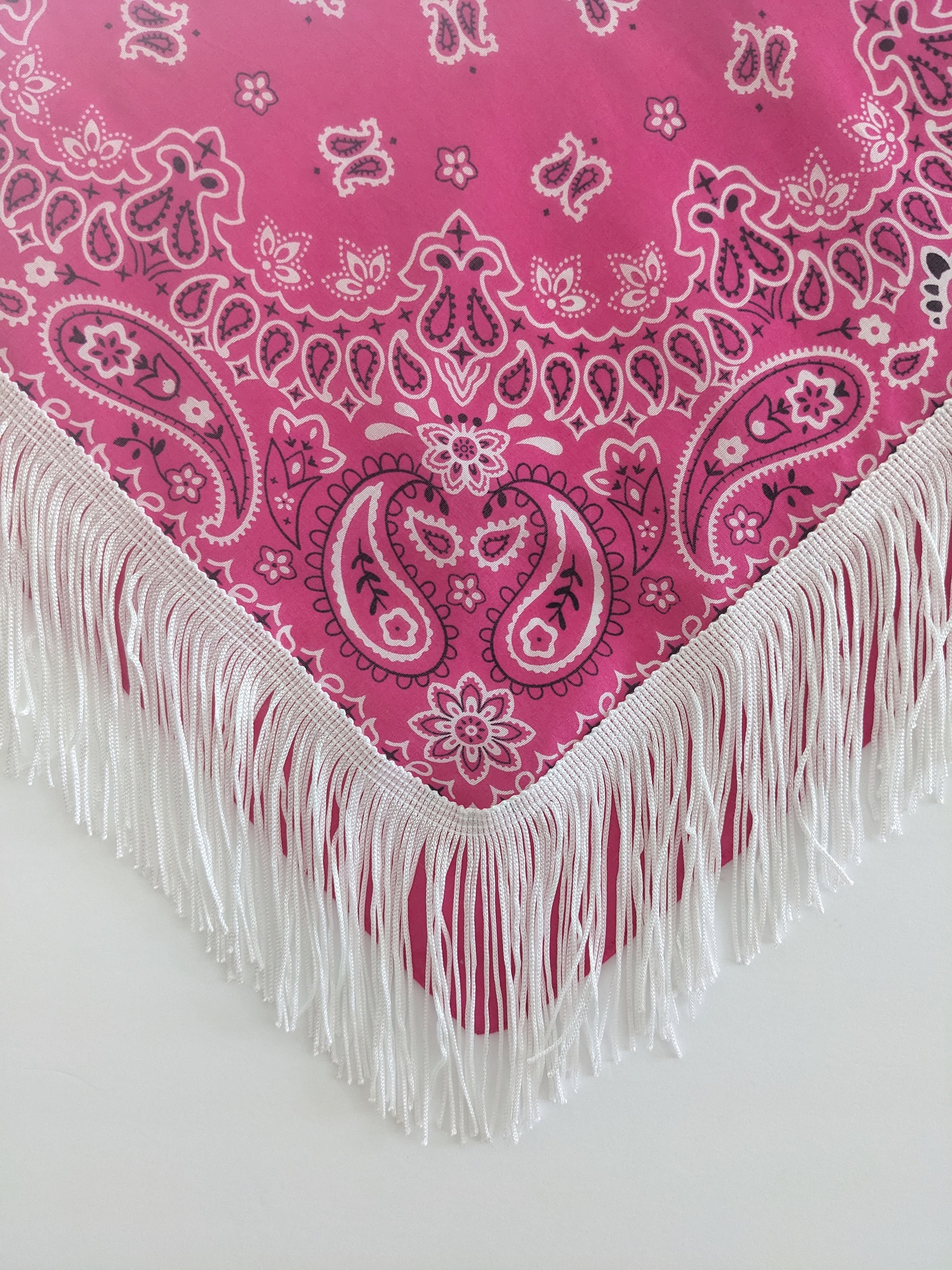 Pink Fringe Bandana Accessory, the Perfect Western Bandana for Girls ...