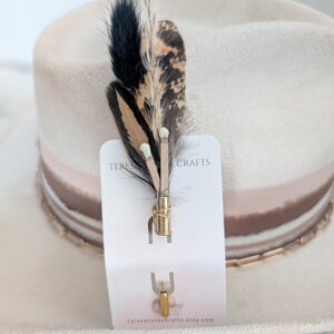 Upcycled Bullet Casing Hat Pin With Feathers. Upcycled 22 Casing/hat Accessory/western Brooch ...