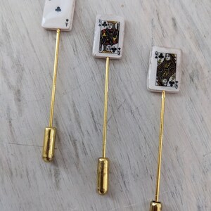Mini Playing Card Hat Pins Stick a Playing Card Hat Pin to Your ...
