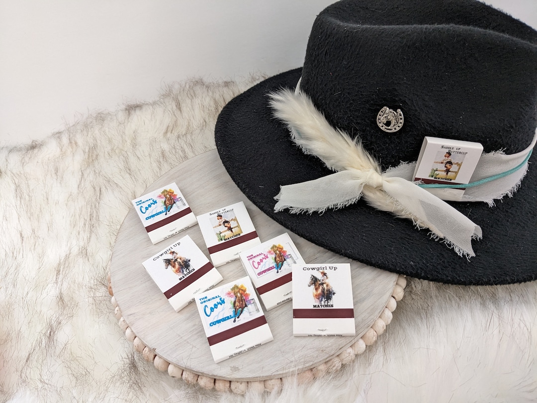 Hat Band Matchbook. Hat Band Accessory. Cowgirl Matchbooks for Your Hat ...