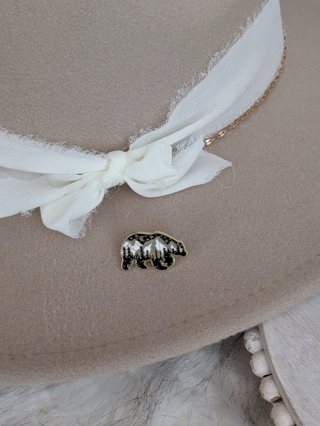 Black Bear Hat Pins. Bear Tack Pin. Update Your Favorite Western Hat ...