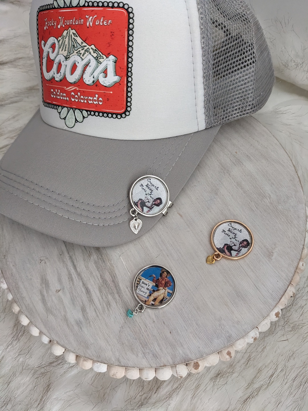 Magnetic Cowgirl Hat Clips for Your Trucker Hat or Cowboy Hat/ No ...