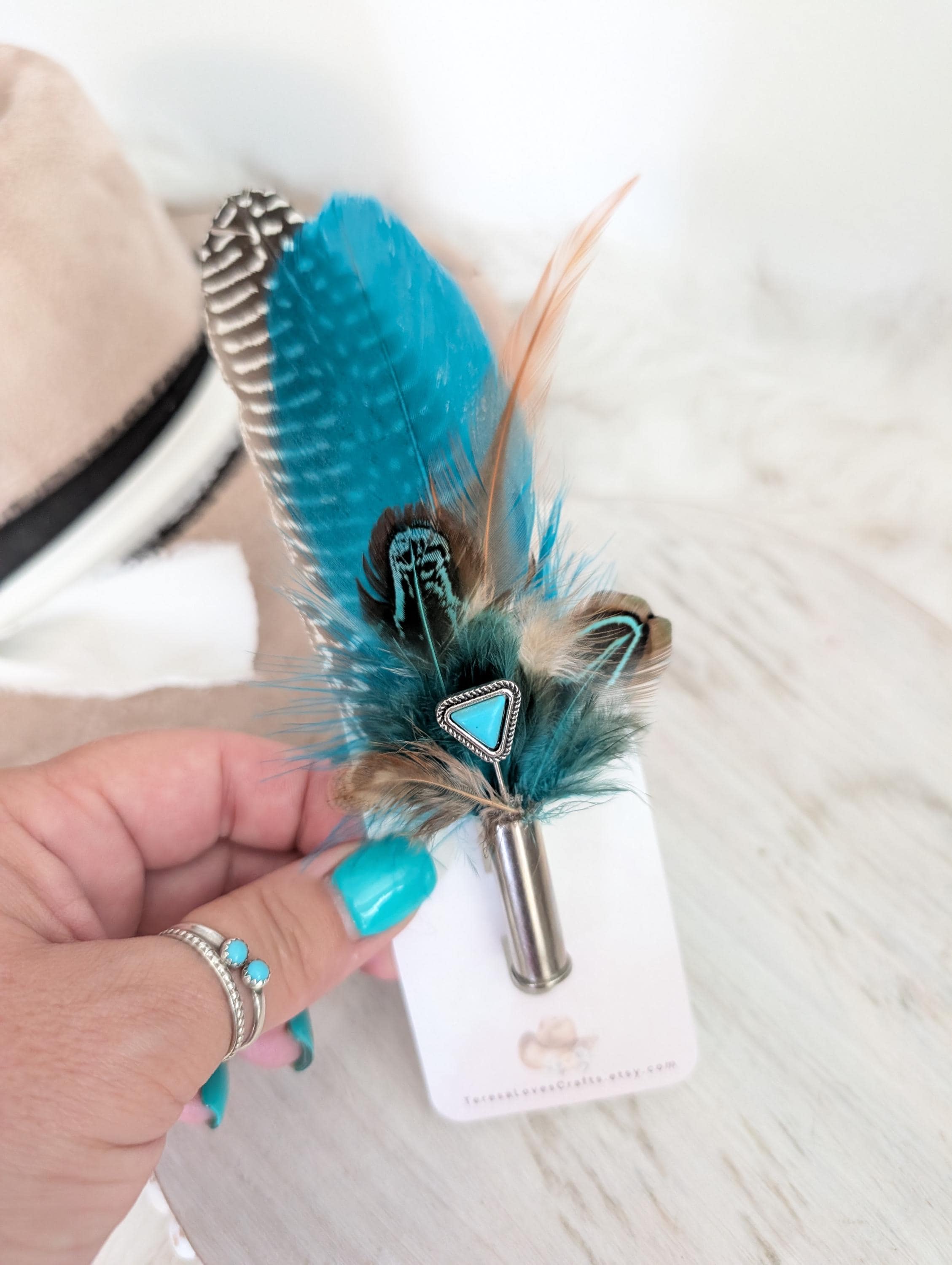 Upcycled Casing Hat Pins With Feathers Dried Flowers. Hat Accessory ...
