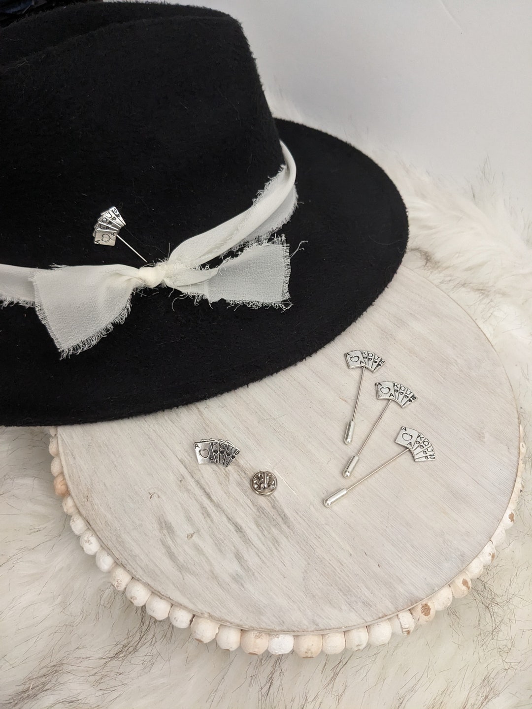 Playing Card Hat Pins! Royal Flush Hat Pin! Update Your Favorite ...