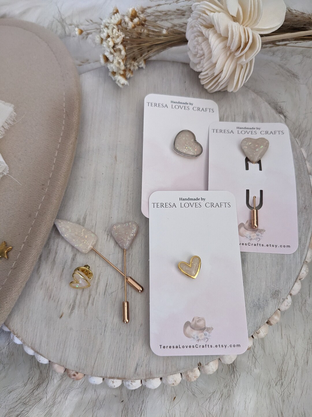 Opal Western Hat Pins! Opal Heart Stick Hat Pins and Heart Tack Pins ...