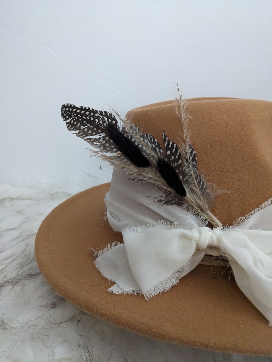 Custom Rustic Hat Band Feathers. Hat Band Accessory. Custom Feather for ...