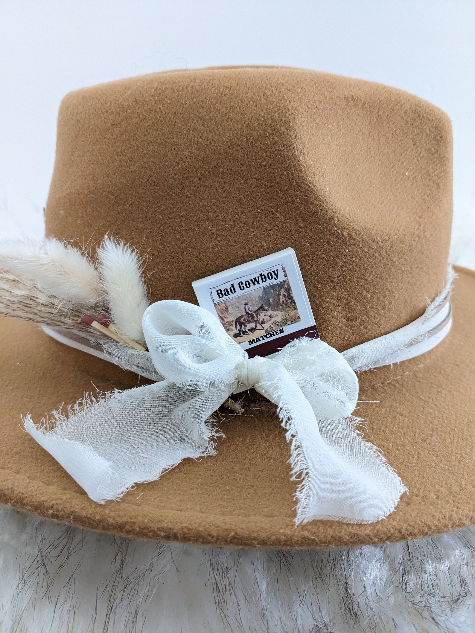 Hat Band Matchbook. Hat Band Accessory. Cowboy Matchbook for Hat ...