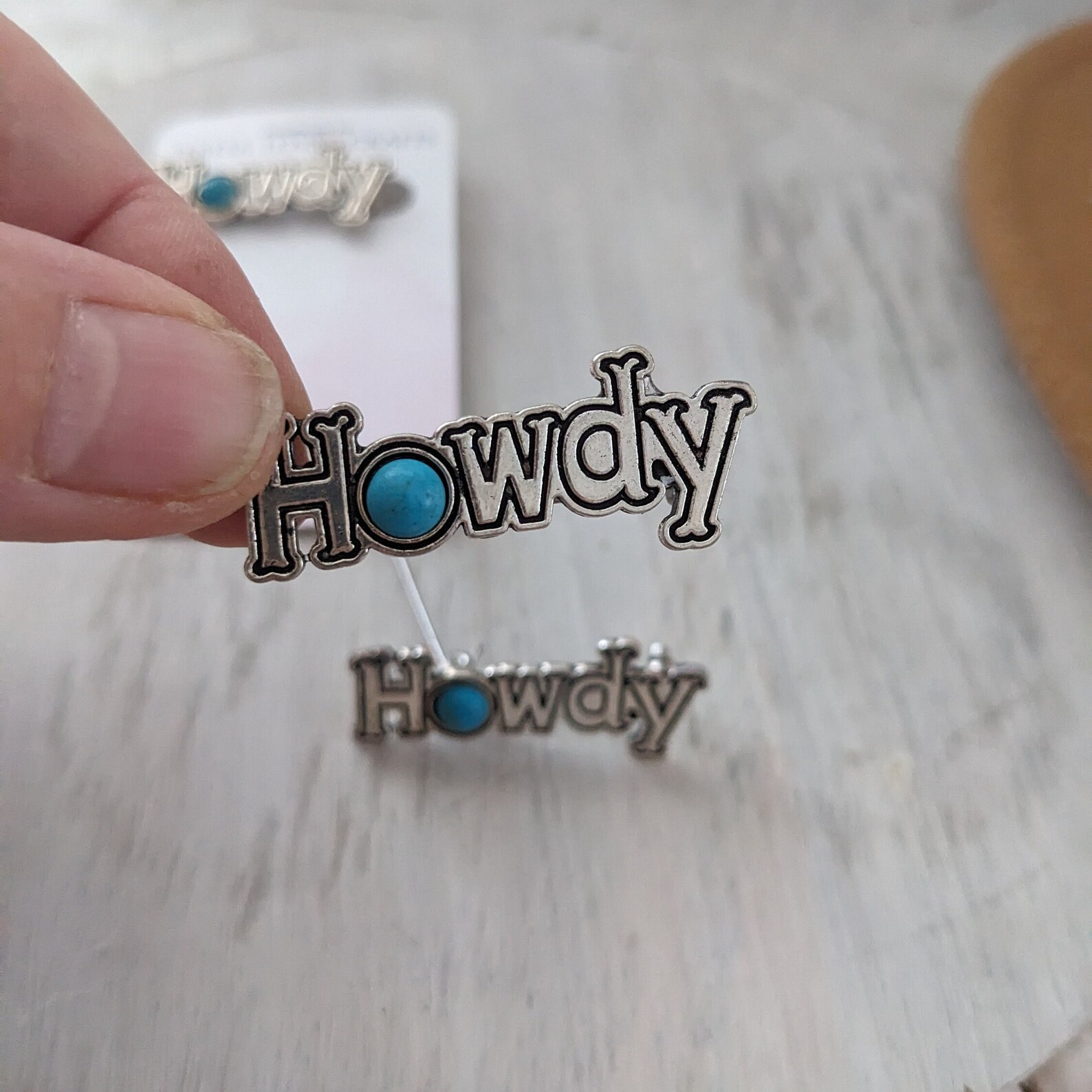 Cowgirl "howdy" Hat Pins. Hat Pin Brooch for Your Hat. Pin to Shirt ...