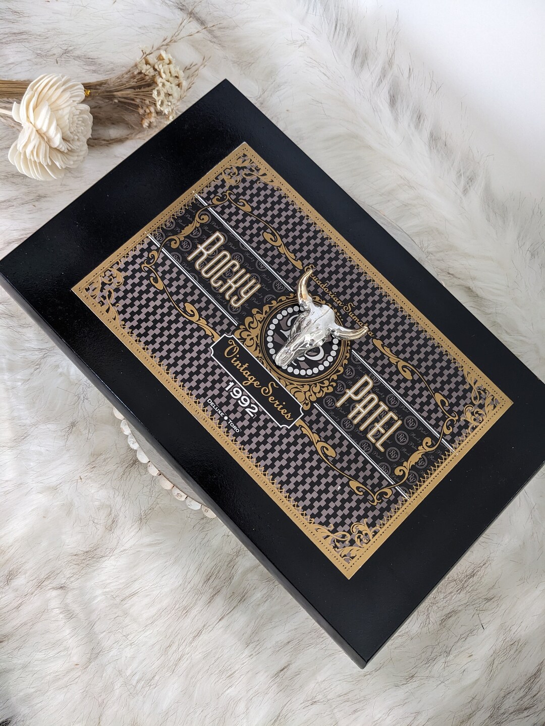 Upcycled Vintage Cigar Box With Velvet Lining. Western Jewelry Box ...