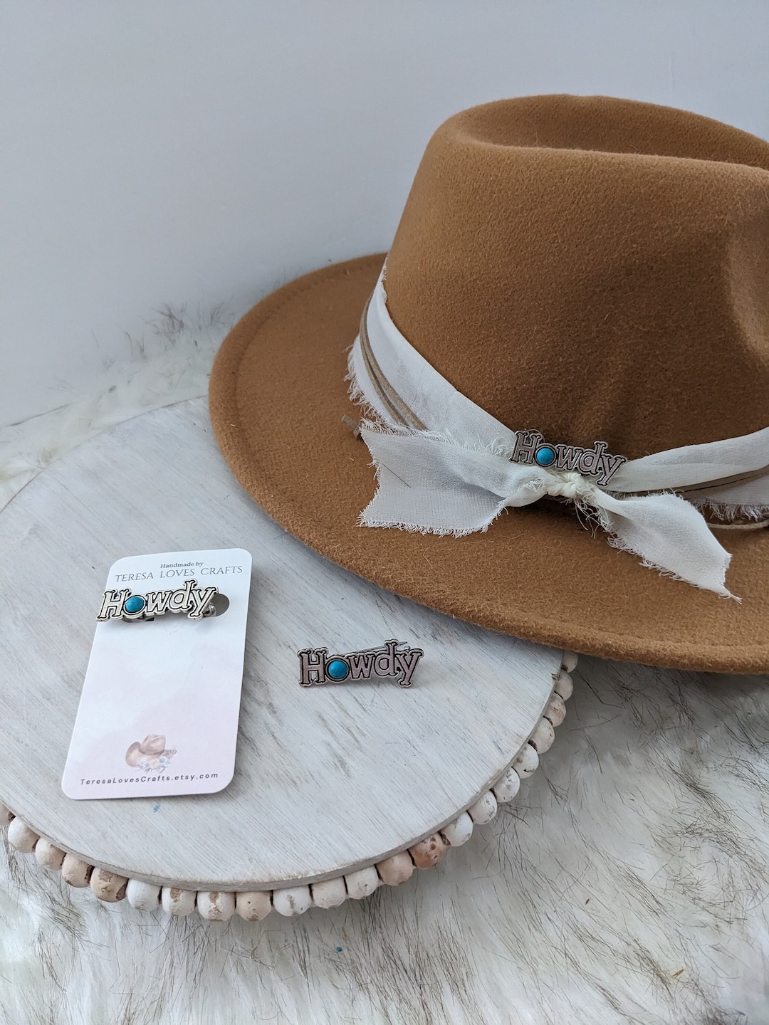Cowgirl "howdy" Hat Pins. Hat Pin Brooch for Your Hat. Pin to Shirt ...