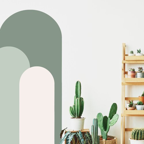 Arch Wall Sticker / Color Block Arch Decals / Arch Color Decal - Etsy
