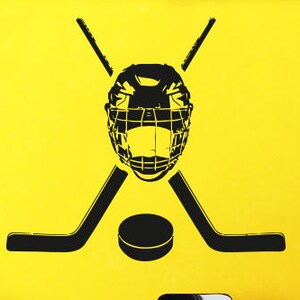 Hockey Wall Sticker,hockey Player Wall Sticker,goalkeeper Decal,puck ...