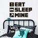 Eat Sleep Mine Decal Inspired Minecraft Personalized 3D - Etsy
