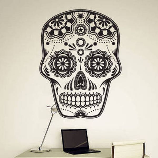 Skull Wall Decal - Etsy